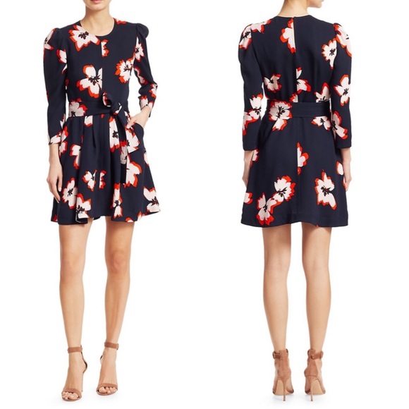 A.L.C. | Dresses | 595 Alc 8 Nwt Stella Floral Silk Dress Midnight ...